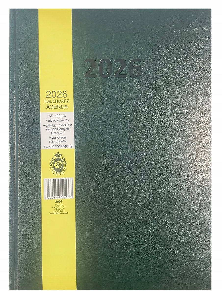 Kalendarz książkowy A4 DZIENNY terminarz 2026 każdy dzień osobno mix kol - O-press | Sklep EMPIK.COM