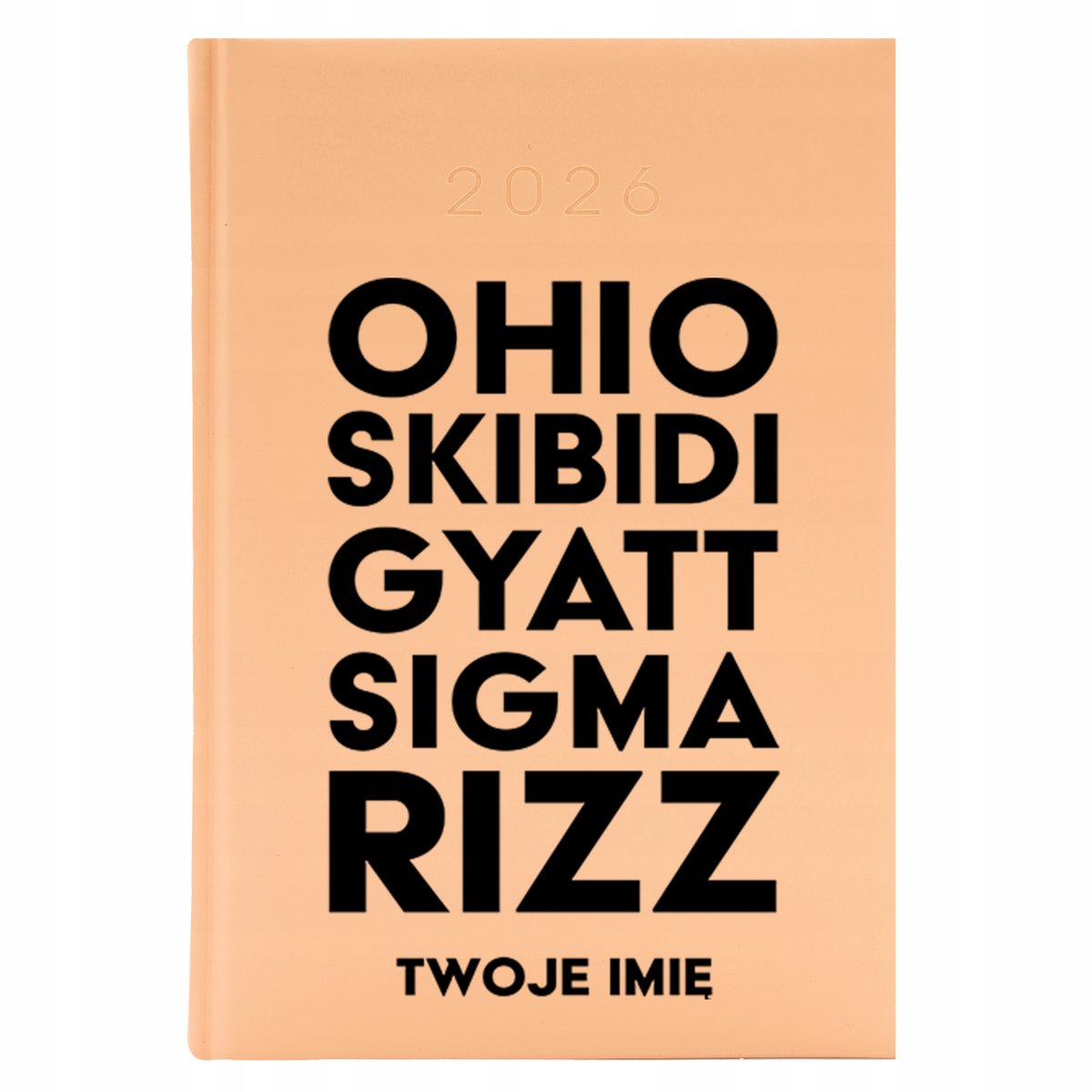 Kalendarz Książkowy A5 2026 Brzoskwiniowy Na Prezent SKIBIDI GYATT ...