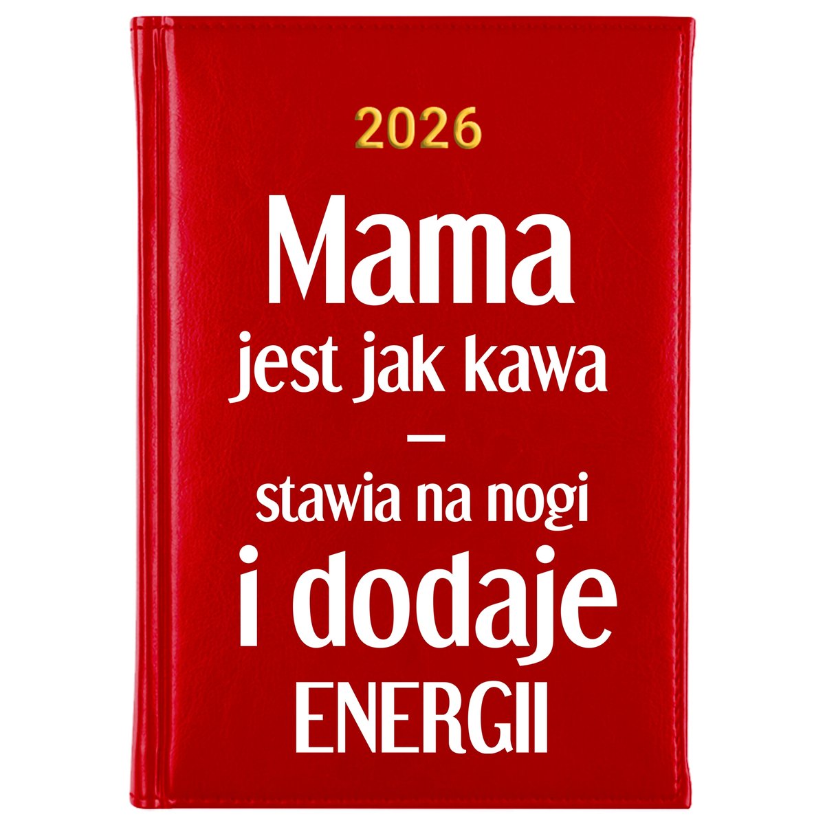 Kalendarz Książkowy Czerwony A5 2026 Planer Dla Mamy Stawia Na Dwie ...
