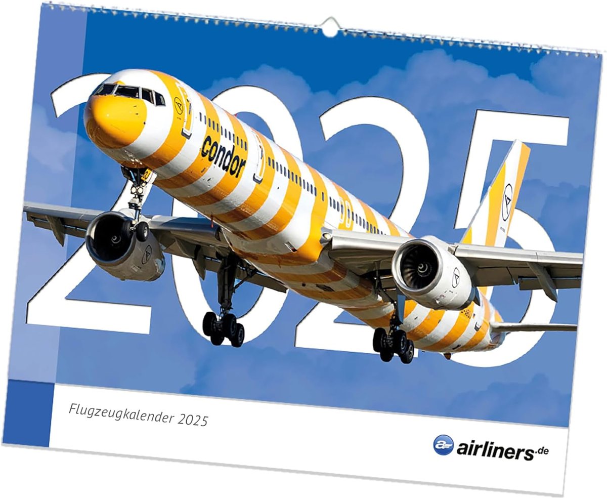 Kalendarz Lotniczy na Rok 2025 Duży Format 48 x 38 cm Motyw Samolotów ...