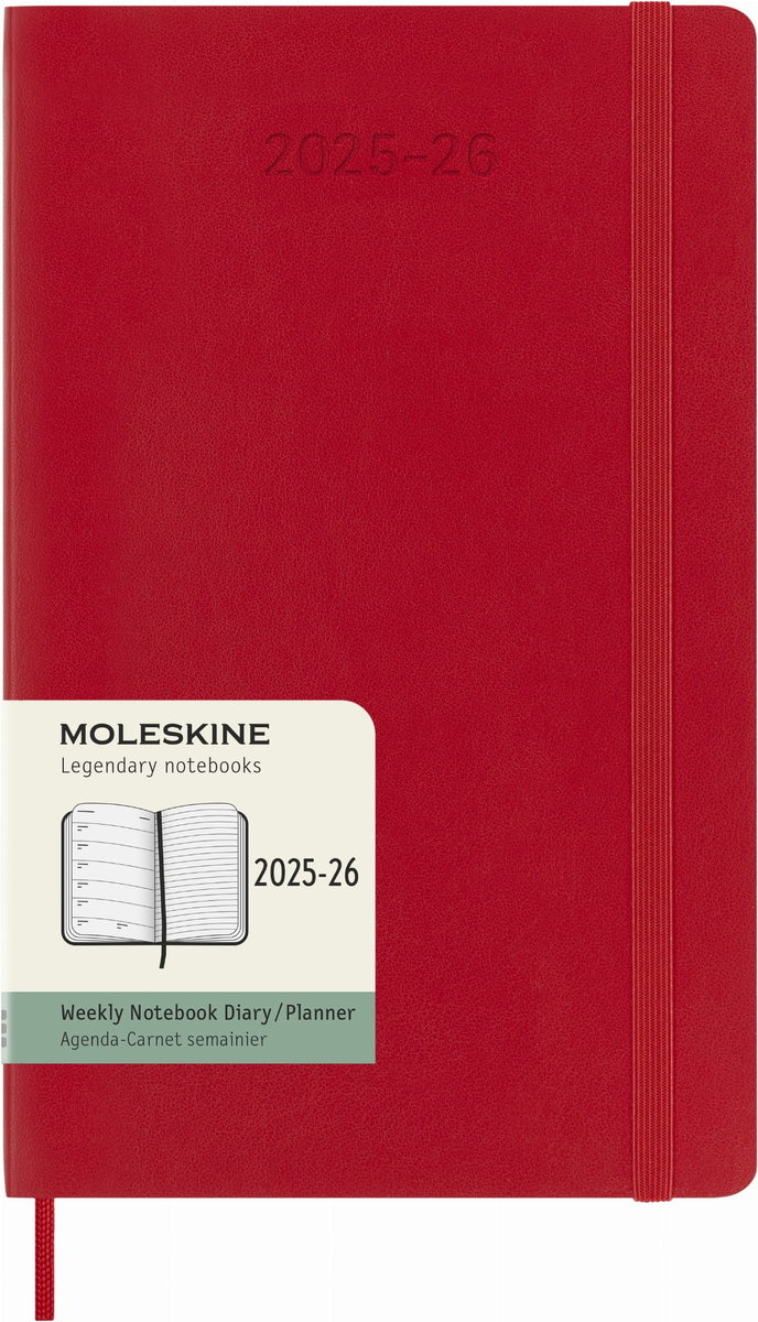 Kalendarz Moleskine tygodniowy L, miękka oprawa, 18M, czerwony 25/26 - Moleskine | Sklep EMPIK.COM