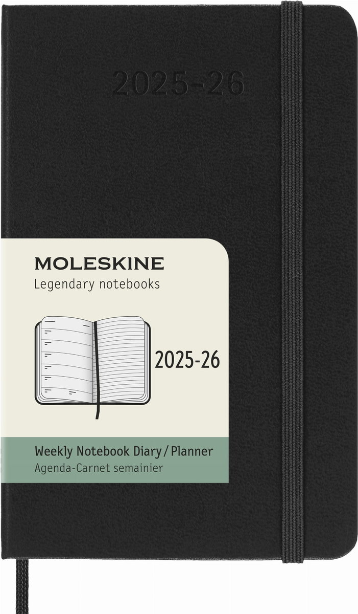 Kalendarz Moleskine tygodniowy P, twarda oprawa, 18M, czarny 25/26 - Moleskine | Sklep EMPIK.COM