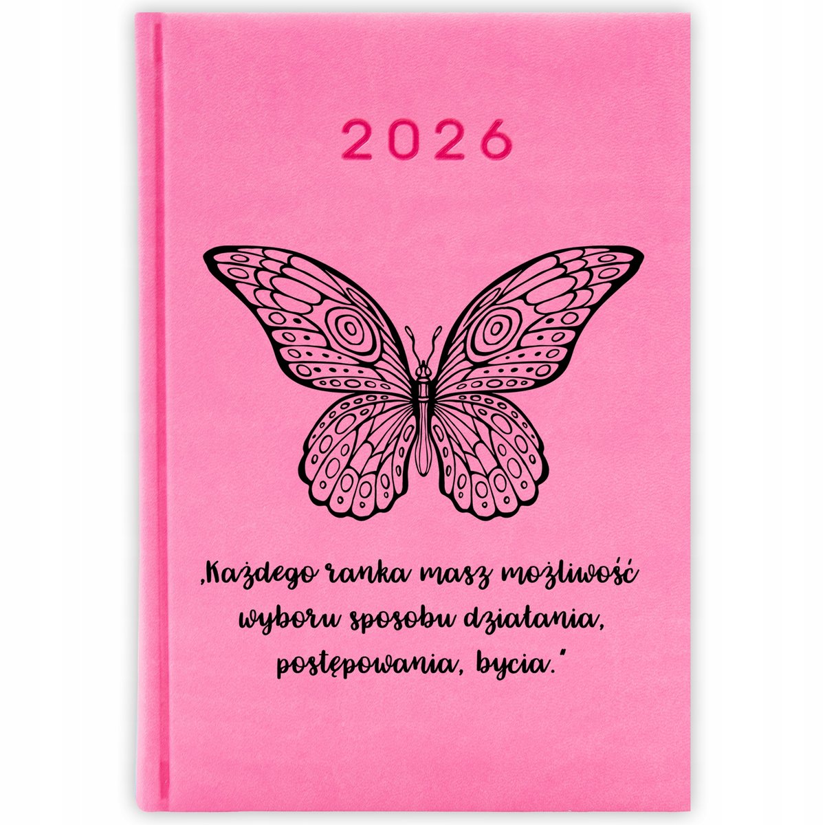 KALENDARZ RÓŻOWY 2026 A5 TERMINARZ PLANER | PREZENT MOTYWUJĄCY RANEK ...