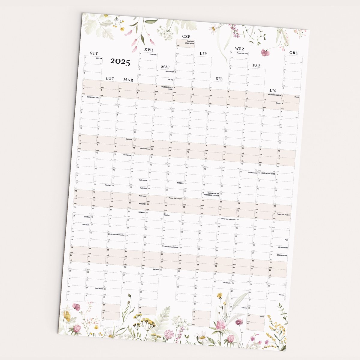 Kalendarz ścienny 2025 święta 42x60cm (A2) - FOLLYGRAPH | Sklep EMPIK.COM