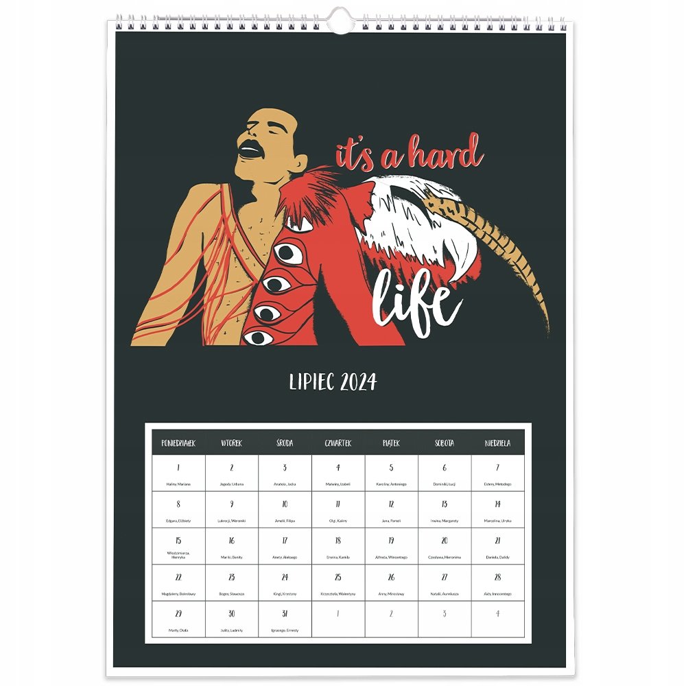 Kalendarz ścienny A3 Zespół Queen - Inna marka | Sklep EMPIK.COM