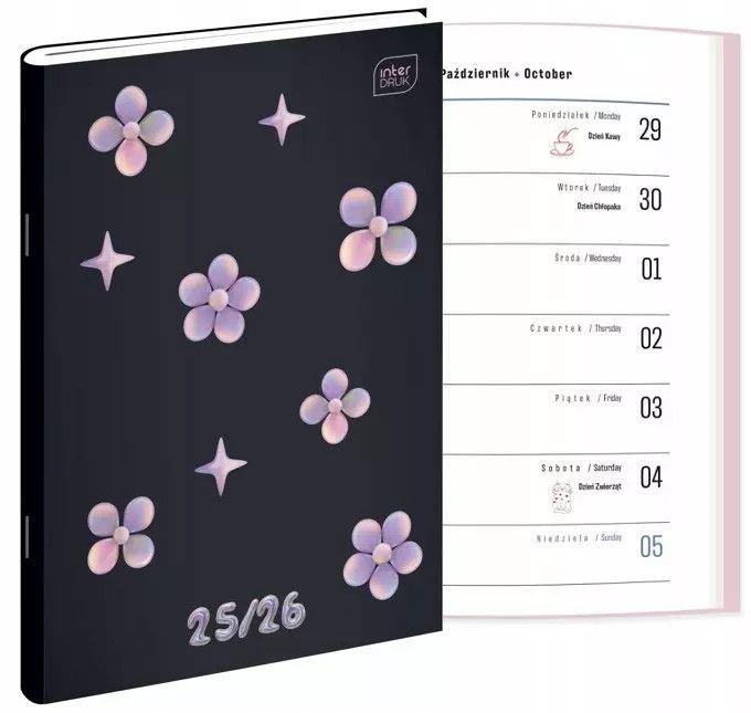 Kalendarz SZKOLNY terminarz UCZNIA 2025 2026 B6 CHROME zeszytowyKalendarz SZKOLNY terminarz ...