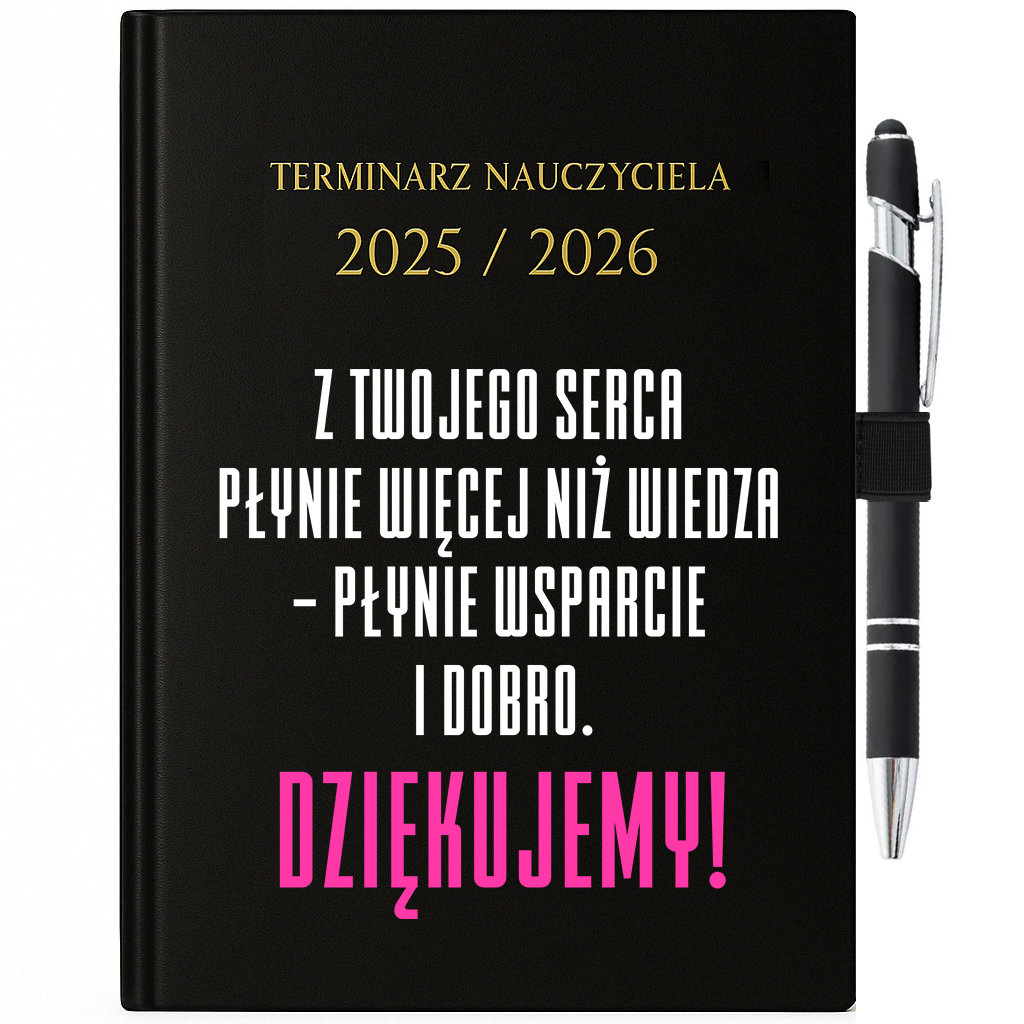 Kalendarz terminarz planer 25/26 piękny prezent zakończenia roku ...