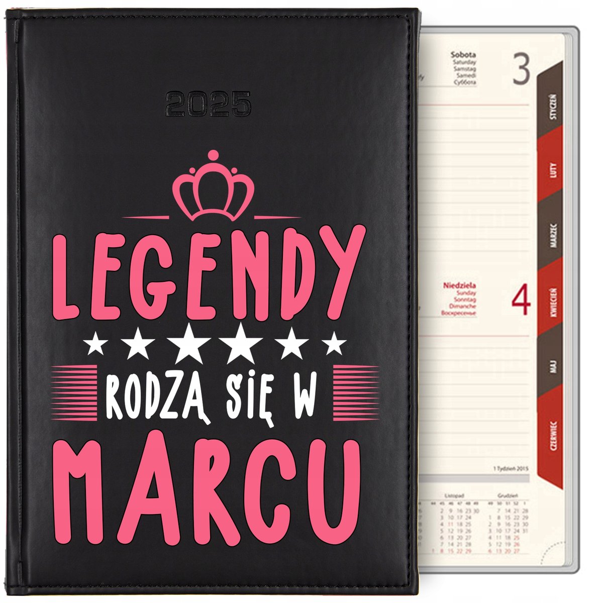 Kalendarz Terminarz Planer B5 2025 Prezent Legendy Rodzą Się W Marcu Mix Wz - Inna marka | Sklep ...