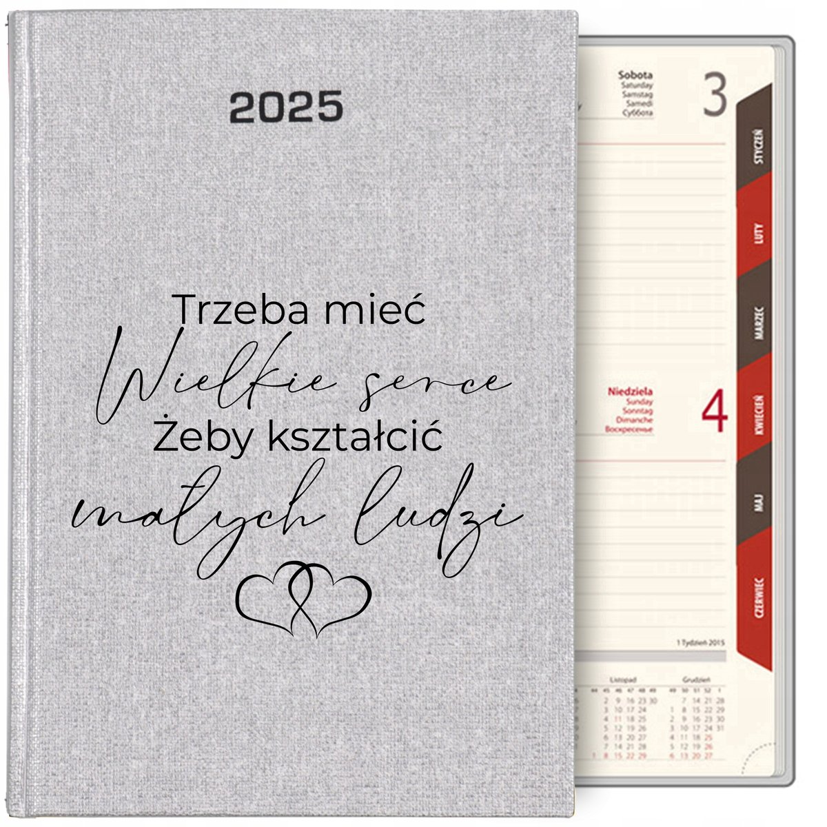 Kalendarz Terminarz Srebrny B5 2025 Prezent Dla Nauczyciela Organizer Wz - Inna marka | Sklep ...