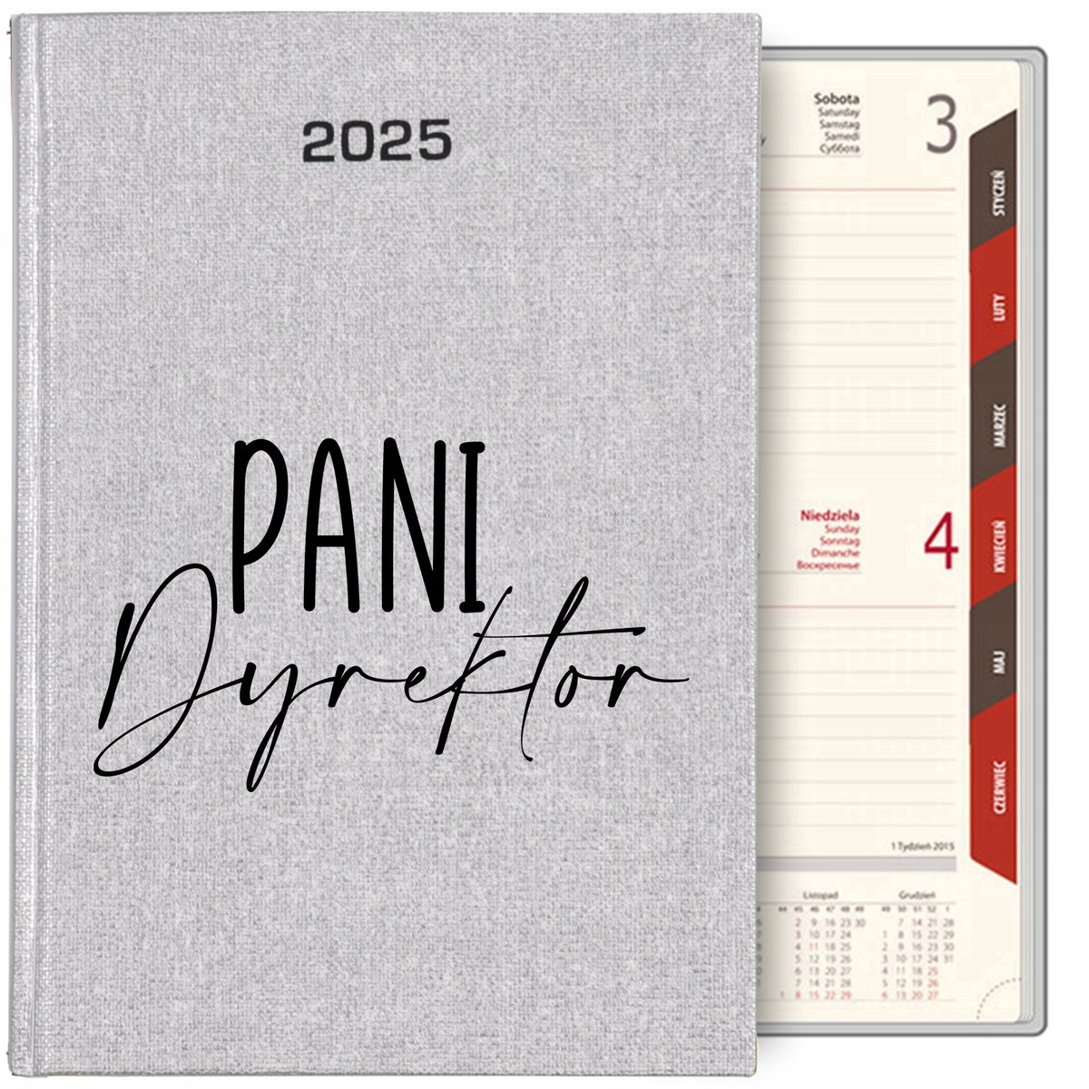 Kalendarz Terminarz Srebrny B5 2025 Prezent Dla Pani Dyrektor Organizer Wz - Inna marka | Sklep ...