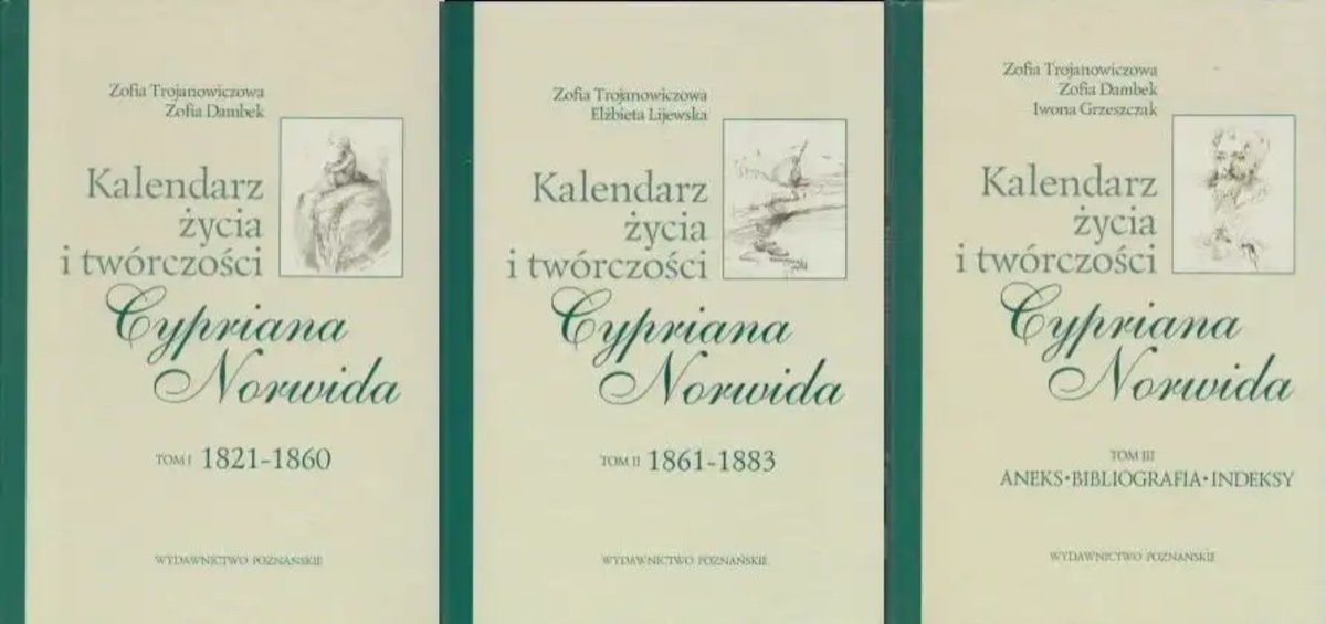 Kalendarz życia i twórczości Cypriana Norwida Tom 1 do 3 - W opisie ...