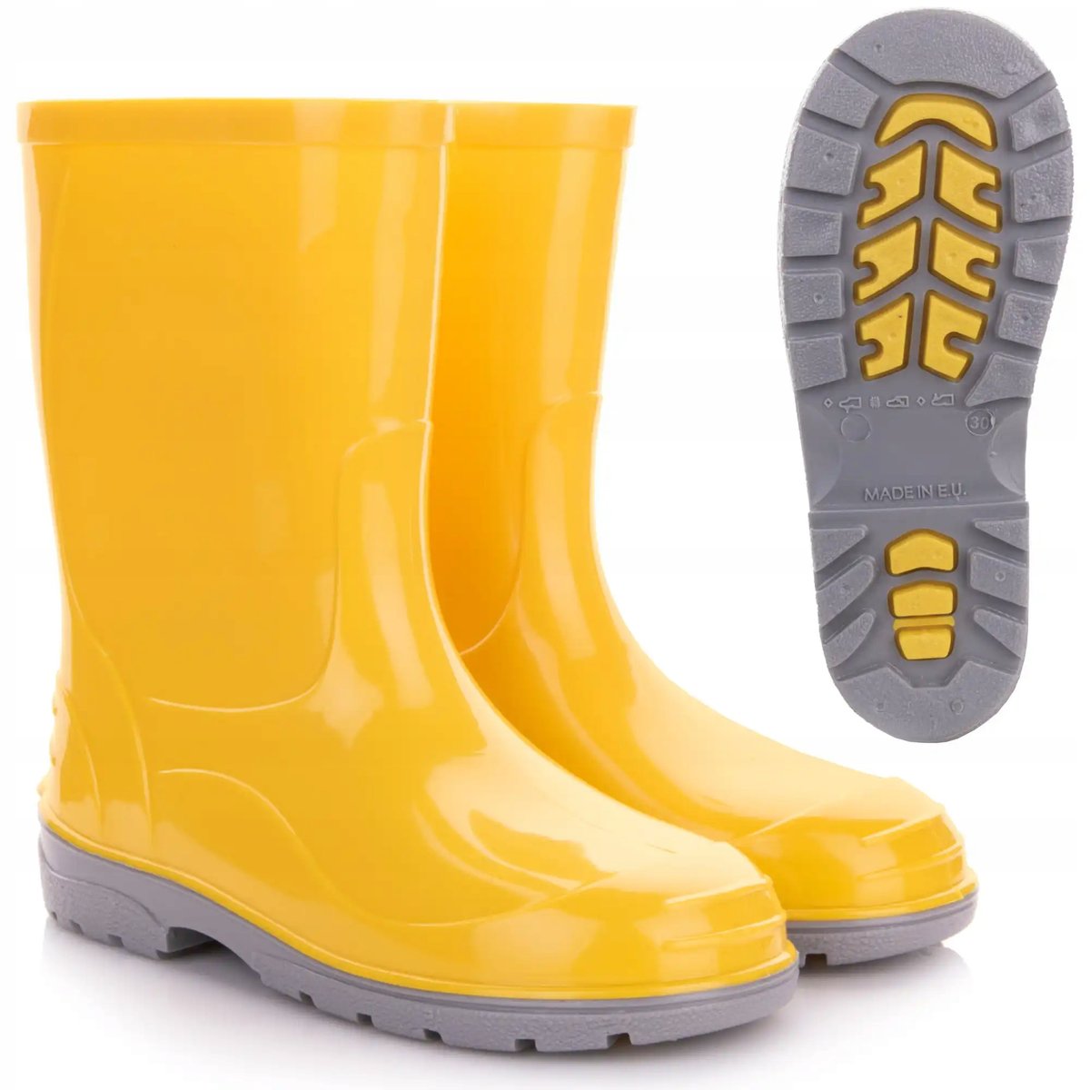 Kalosze Gumowce Dla Dzieci Wygodne Gumiaki Wodoszczelne Polskie Lekkie ...