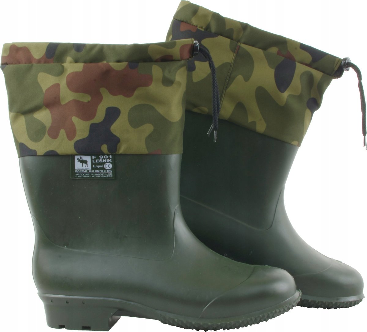 Kalosze męskie robocze Gumowce Myśliwskie ze Ściagaczem do Lasu POLSKIE ...