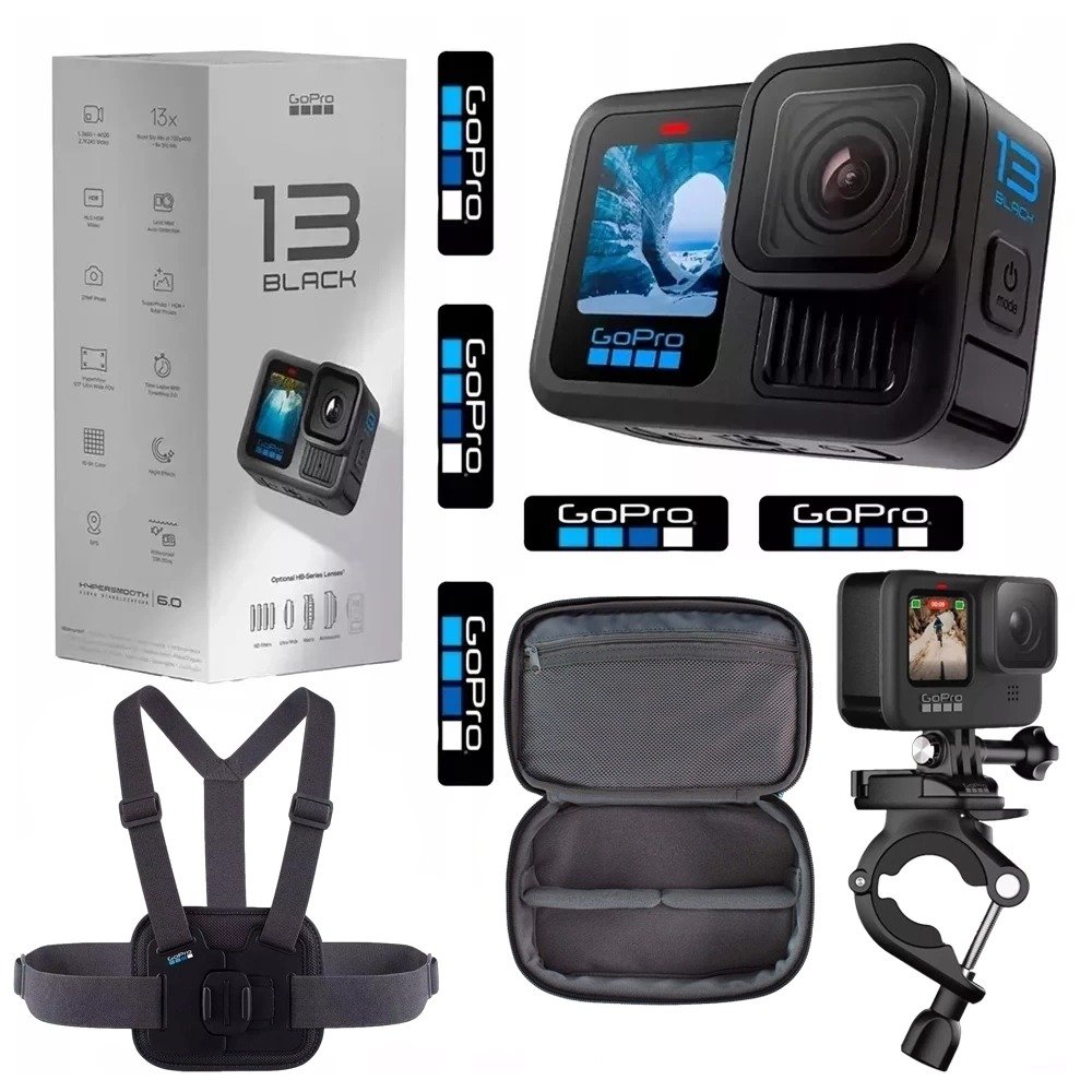 Kamera GoPro HERO 13 Black + Oryginalny Zestaw Akcesoriów GoPro Sport ...