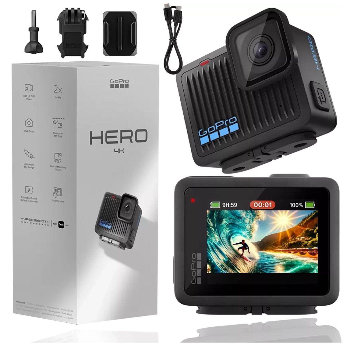 Kamera GoPro HERO 4K 2024 + Silikon - GoPro | Sport Sklep EMPIK.COM