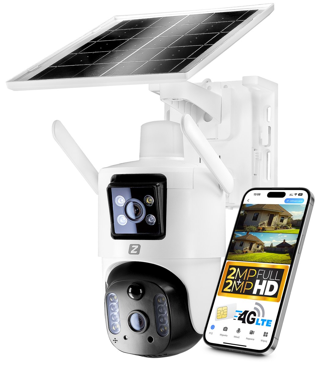 Kamera Obrotowa Zewnętrzna V22 SOLAR GSM 4G 2MPXZintronic ...