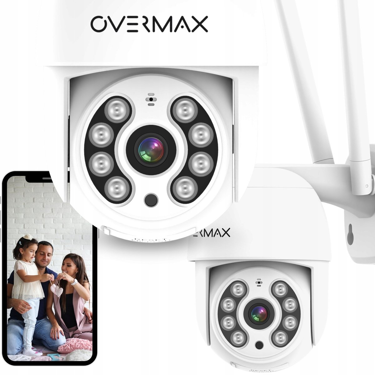 KAMERA SMART ZEWNĘTRZNA WIFI IP OBROTOWA FULLHD IP65 ZOOM 355° Tryb ...