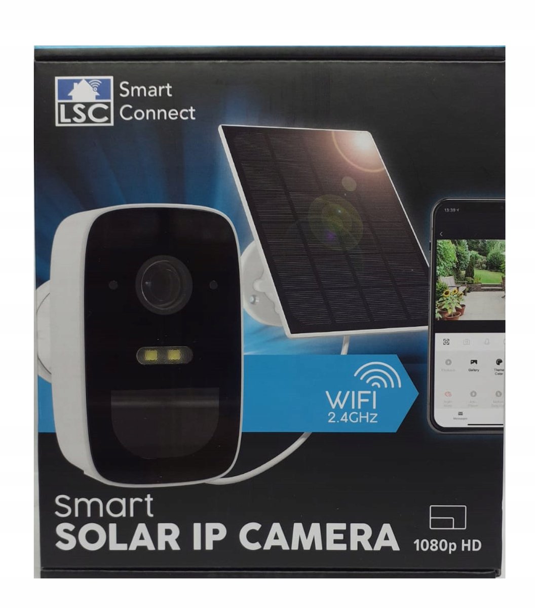 Kamera solarna zewnętrzna WI-FI aplikacja LSC smart, alarm 90dB ...