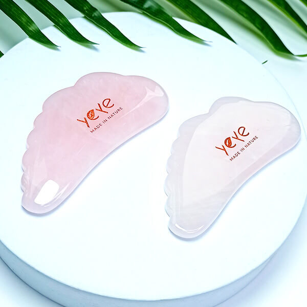 Kamień Gua Sha do masażu i relaksu AFRODYTA - różowy kwarc - YEYE NATURAL | AGD Sklep EMPIK.COM