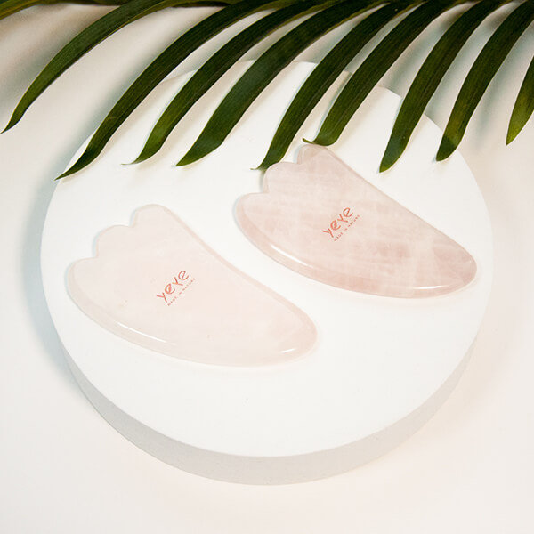 Kamień Gua Sha do masażu i relaksu - stopa różowy kwarc Yeye - Inna marka | AGD Sklep EMPIK.COM