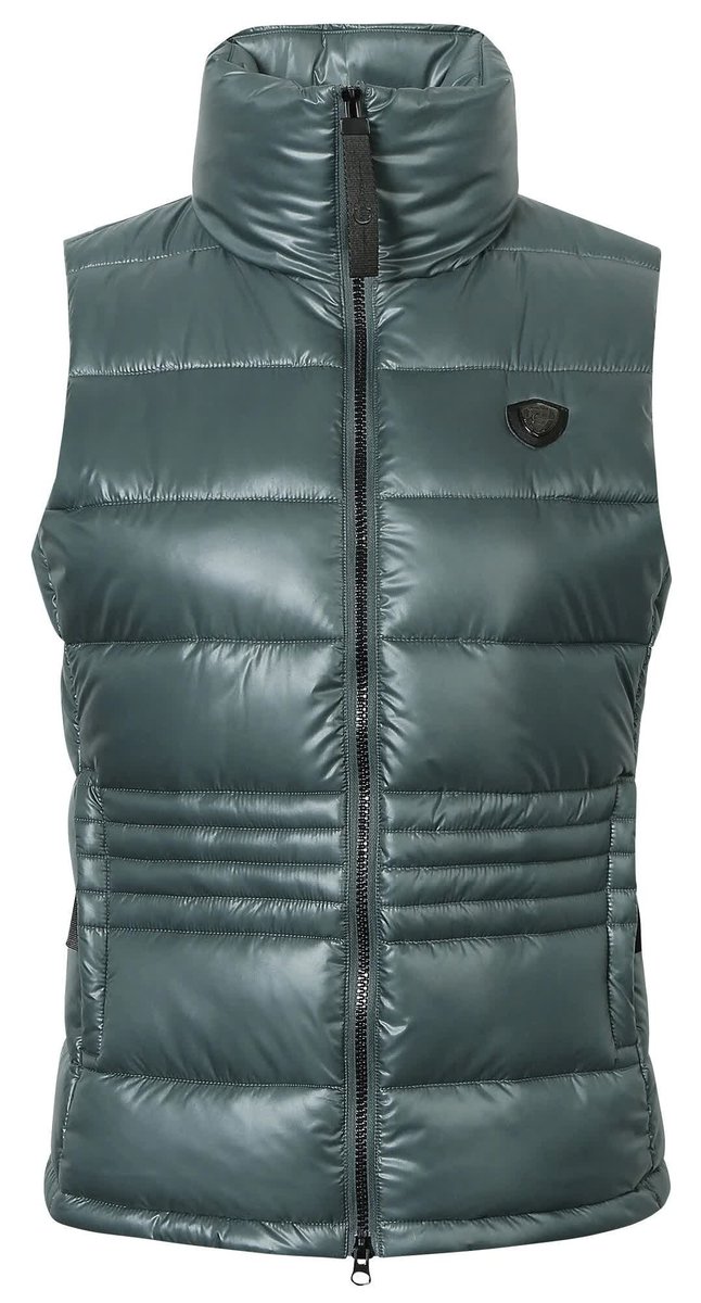 Kamizelka ocieplana COVALLIERO Quilt 23AW damska zielona, rozmiar: S ...