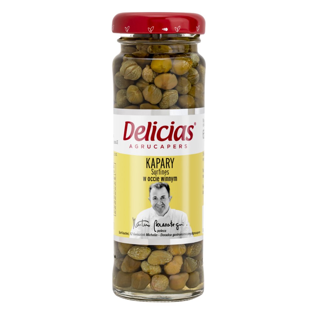Kapary w occie Sherry surfines winnym do mięs 100g Delicias Agrucapers ...