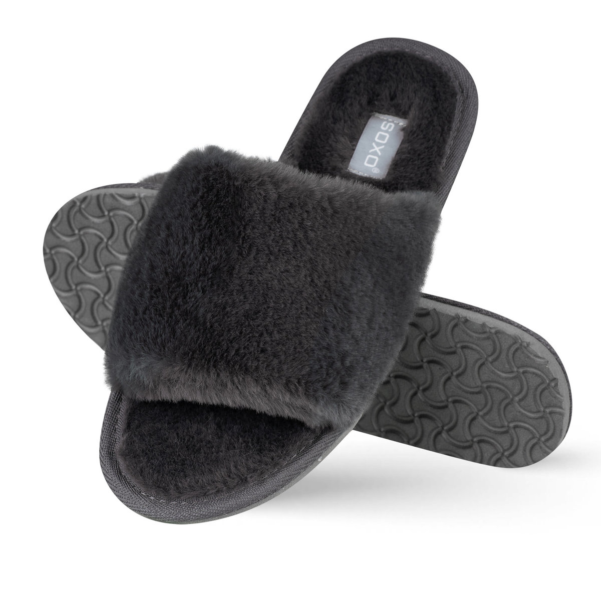 Kapcie Damskie Grafitowe - 35-36 - SOXO | Moda Sklep EMPIK.COM