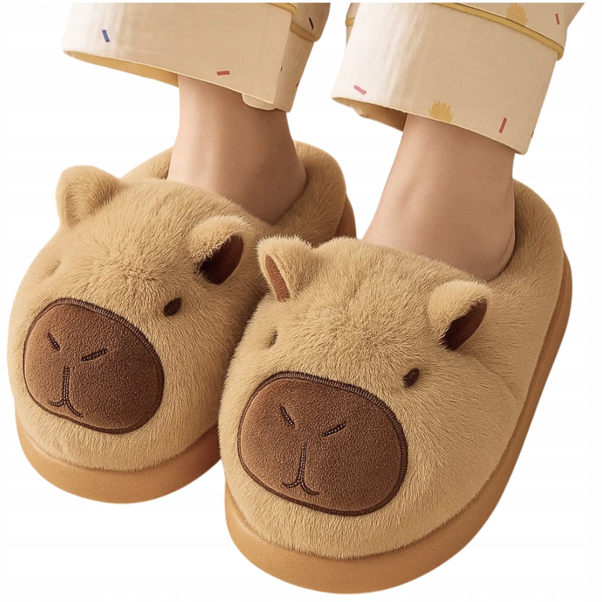 Kapcie dziecięce KAPIBARA miękkie wsuwane papcie pluszowe lekkie roz ...