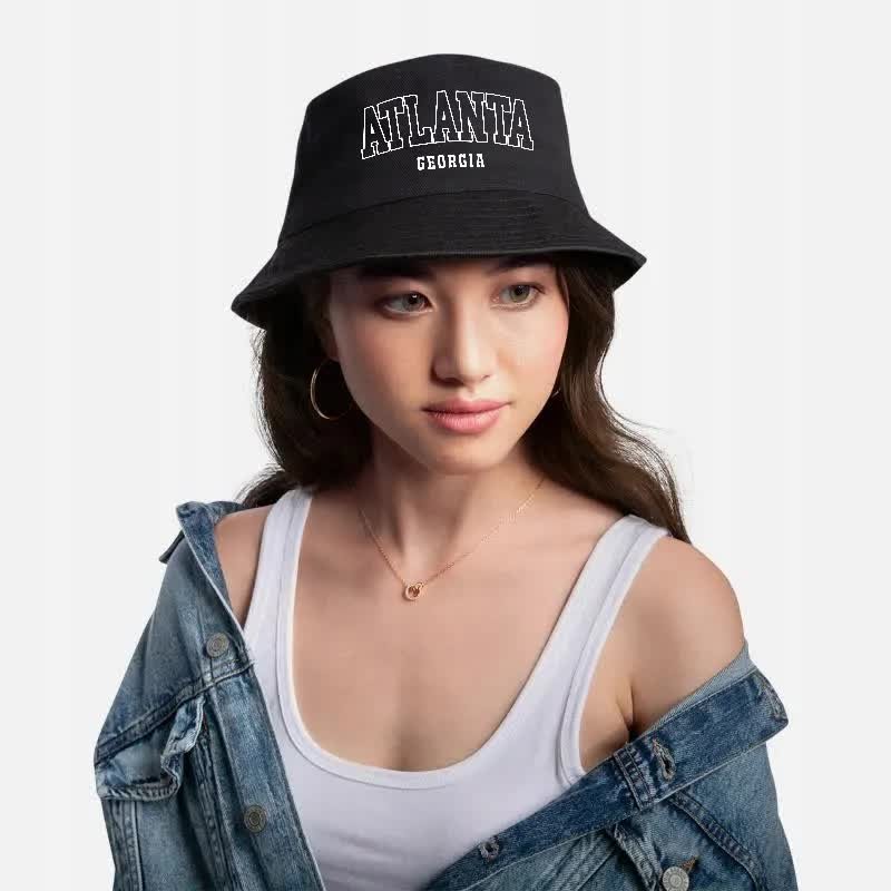 Kapelusz Czarny Bucket Hat Na Wiosnę ATLANTA Wzory - Inna marka | Moda ...
