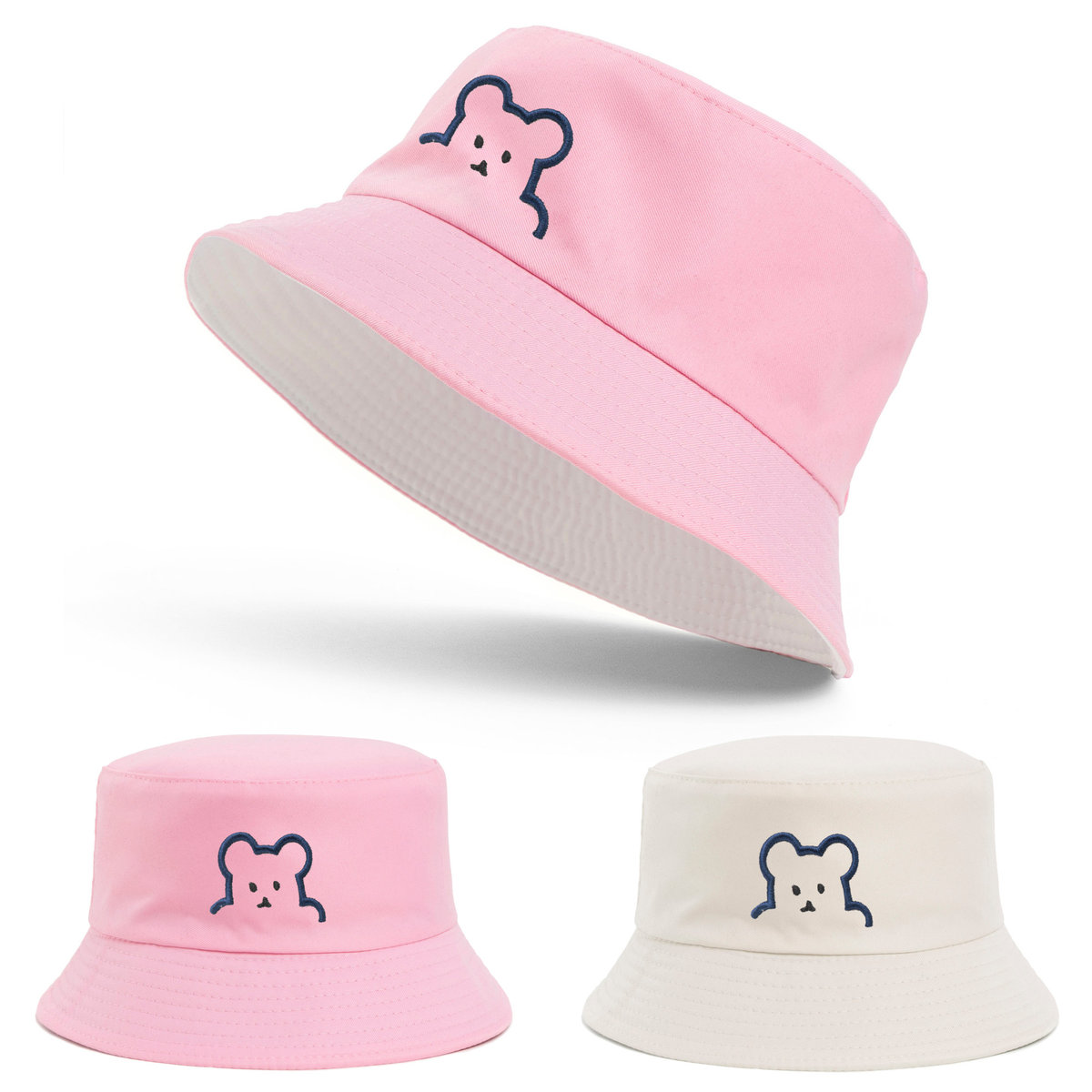 Kapelusz Dzieci Rybacki Bucket Hat Lato Dwustronny - Czap-Ryb-Mis-Roz-Bez - Aleszale | Moda ...