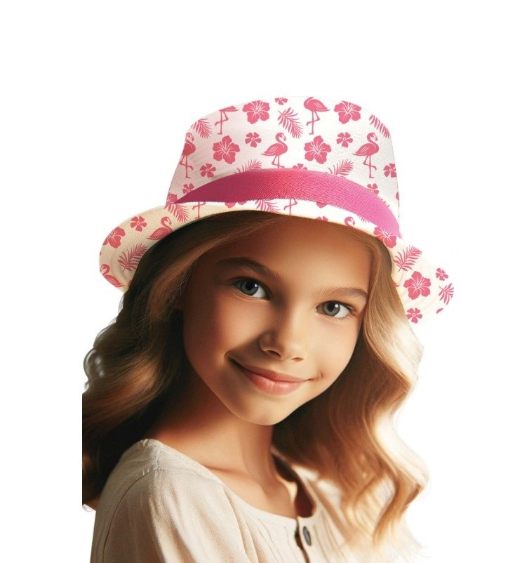 Kapelusz dziecięcy fedora różowy - Inna marka | Przyjęcia i okazje w Sklepie EMPIK.COM
