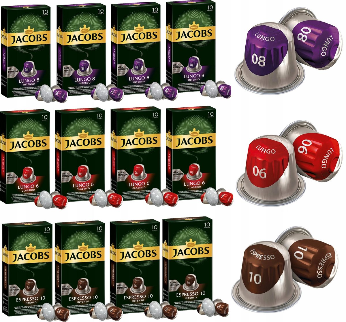 Kapsułki do Nespresso JACOBS ESPRESSO LUNGO ZESTAW 120 szt. - Jacobs ...