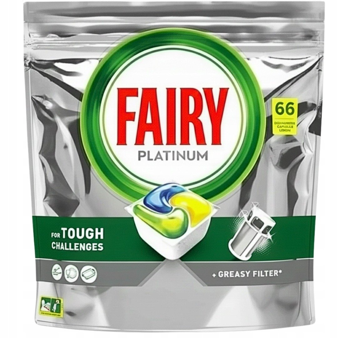 Kapsułki do zmywarki Fairy Platinum All in One Lemon 66 sztuk - Inny ...