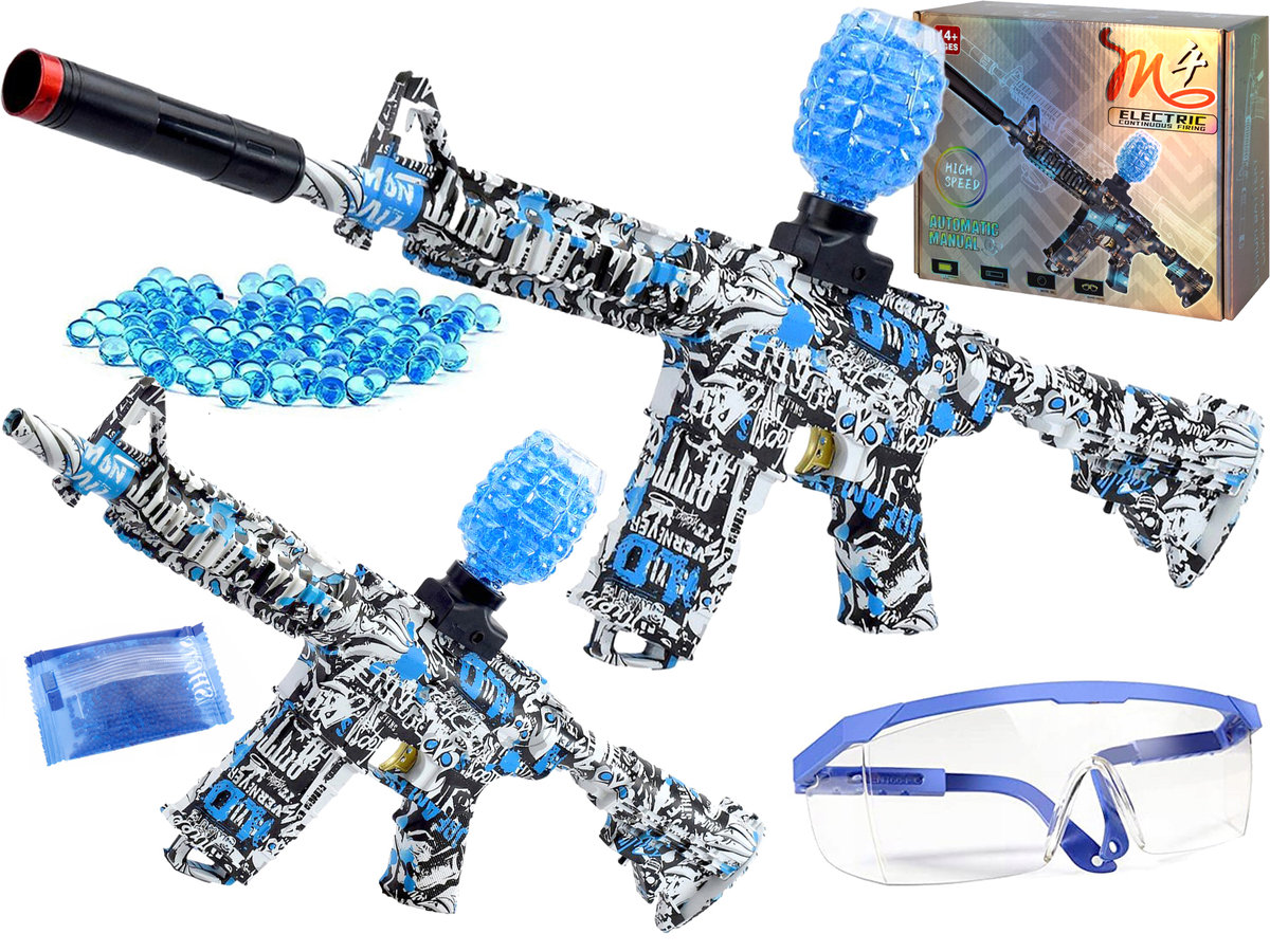 KARABIN NA KULKI ŻELOWE z Tłumikiem PISTOLET AUTOMATYCZNY Okulary NABOJE - Pegaz Toys | Sklep ...