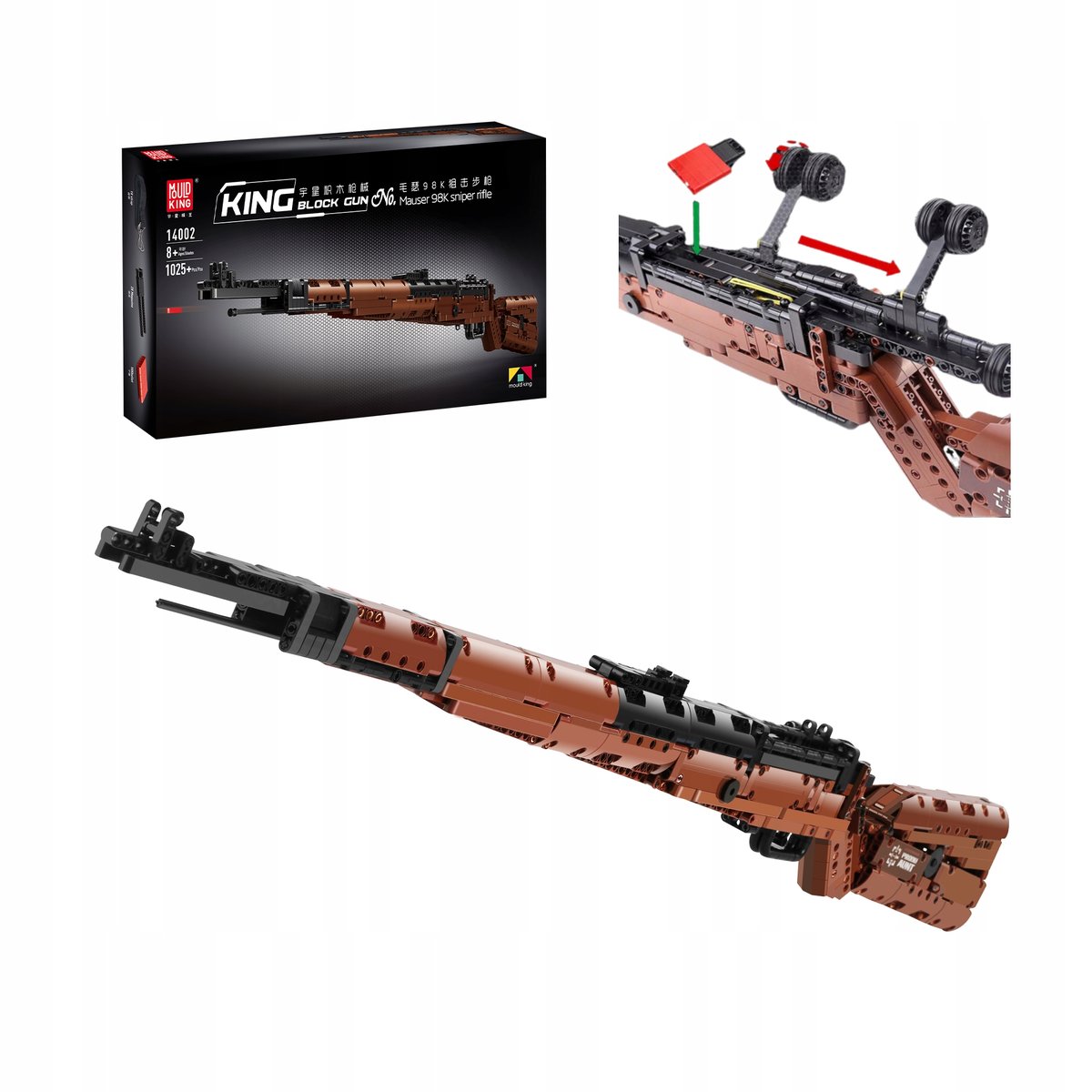 Karabin Snajperski Zestaw Klocków Mauser 98K 1:1 Klocki Technic Mould King - Mould King | Sklep ...