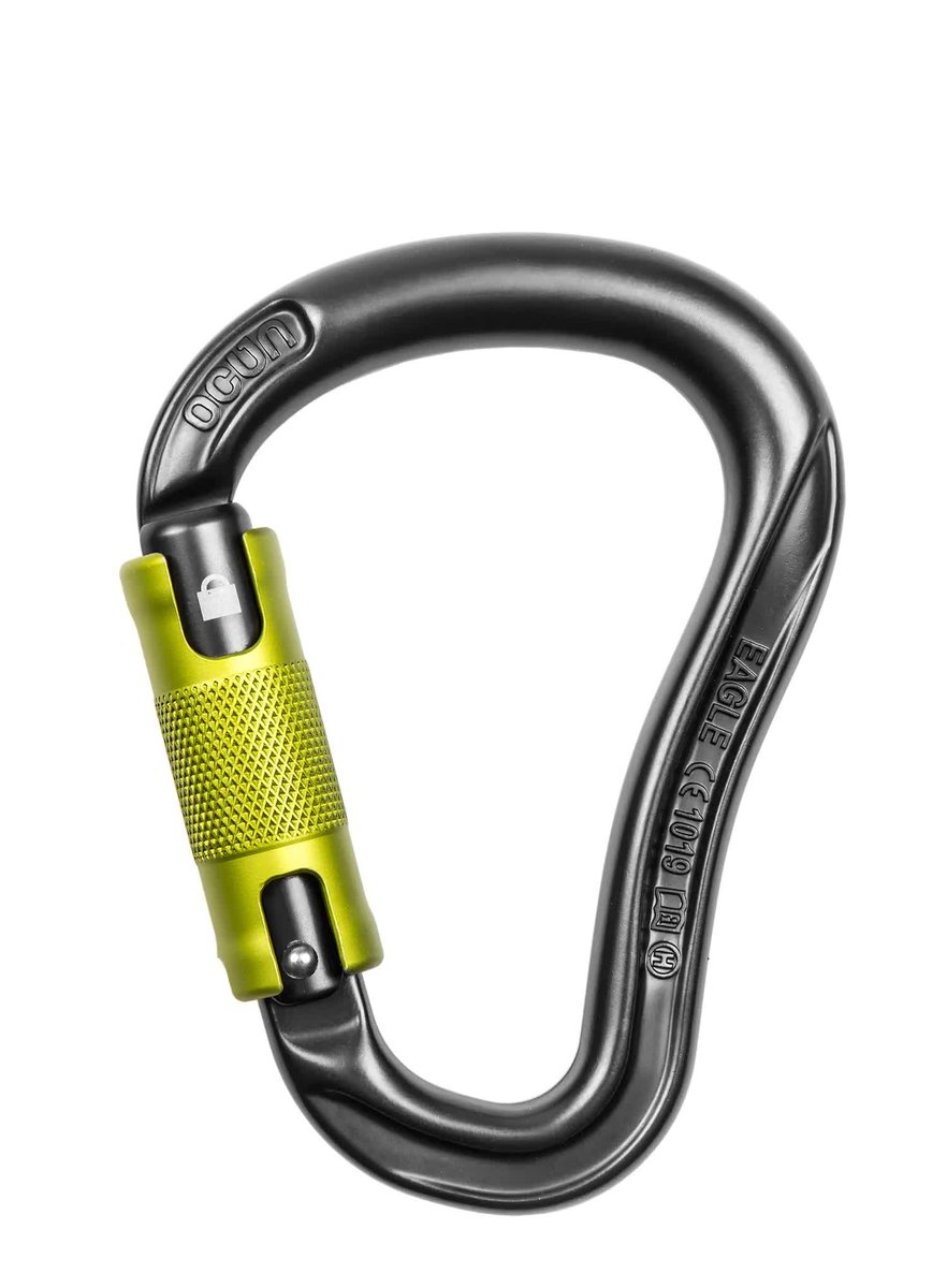 Karabinek Eagle Hms Twist - Anthracite/Green - Ocun | Sport Sklep EMPIK.COM