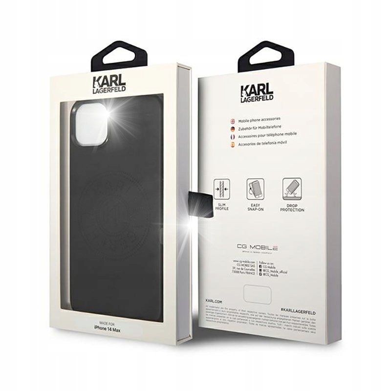 KARL LAGERFELD IPHONE 14 PLUS LEATHER PERFORATED LOGO KLHCP14MFWHK ...