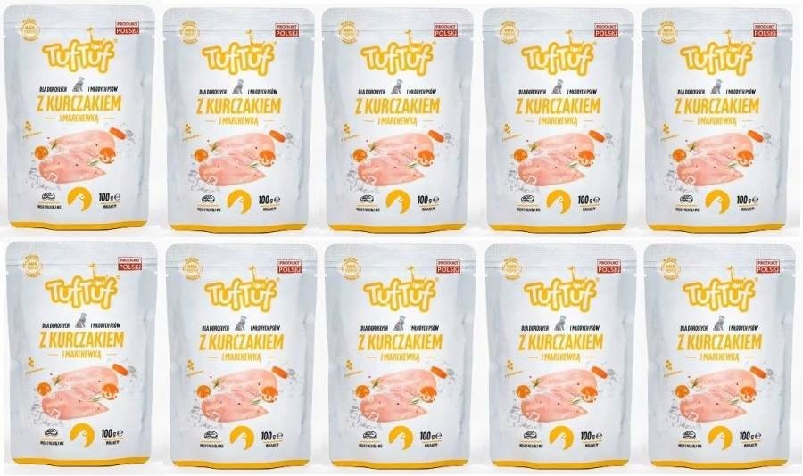 karma Tuf Tuf szaszetka z kurczakiem 100 g x 10 - Tuf Tuf | Sklep EMPIK.COM