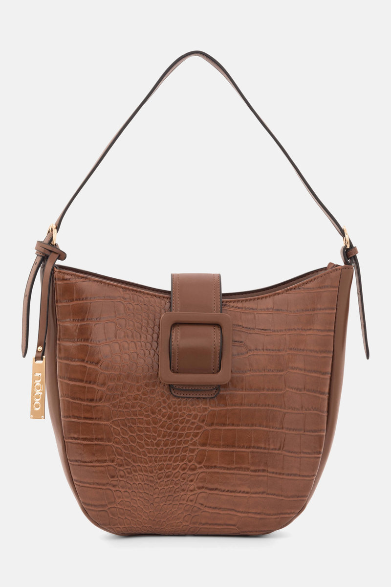 Karmelowa Torebka Na Ramię Nobo Z Motywem Krokodyla - Nobo | Moda Sklep EMPIK.COM