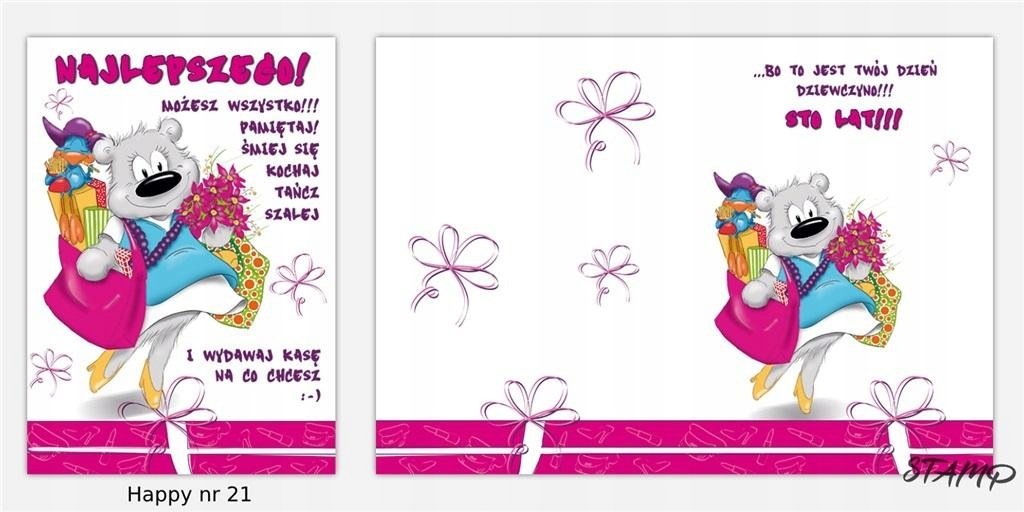 Karnet Happy B6 + koperta wz r nr 21 - Stamp | Sklep EMPIK.COM