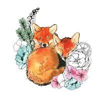 Karnet okolicznościowy Swarovski, lisy - Clear Creations | Sklep EMPIK.COM