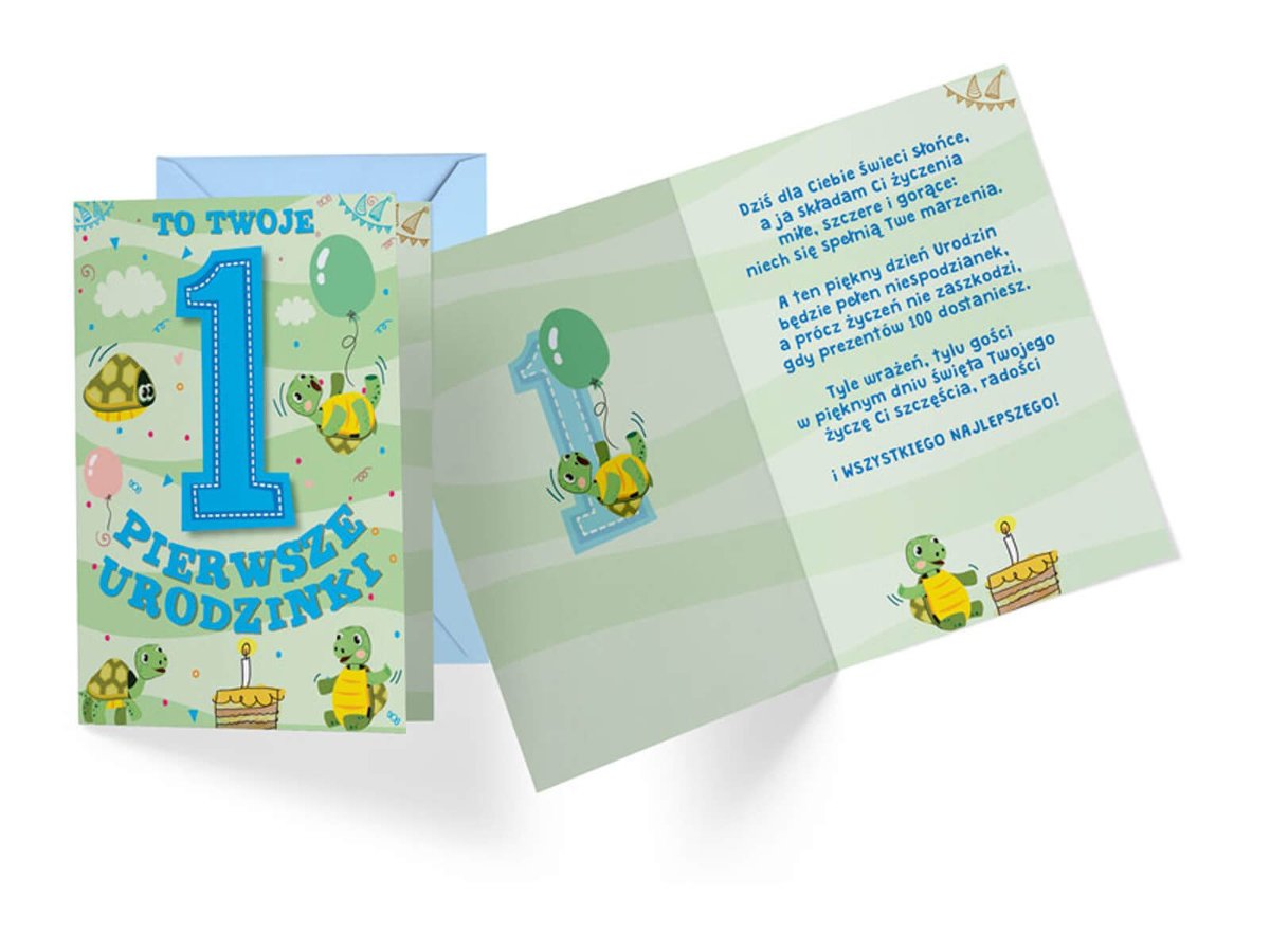 Karnet PR-280 Urodziny 1 (roczek, cyferki) - Kukartka | Sklep EMPIK.COM