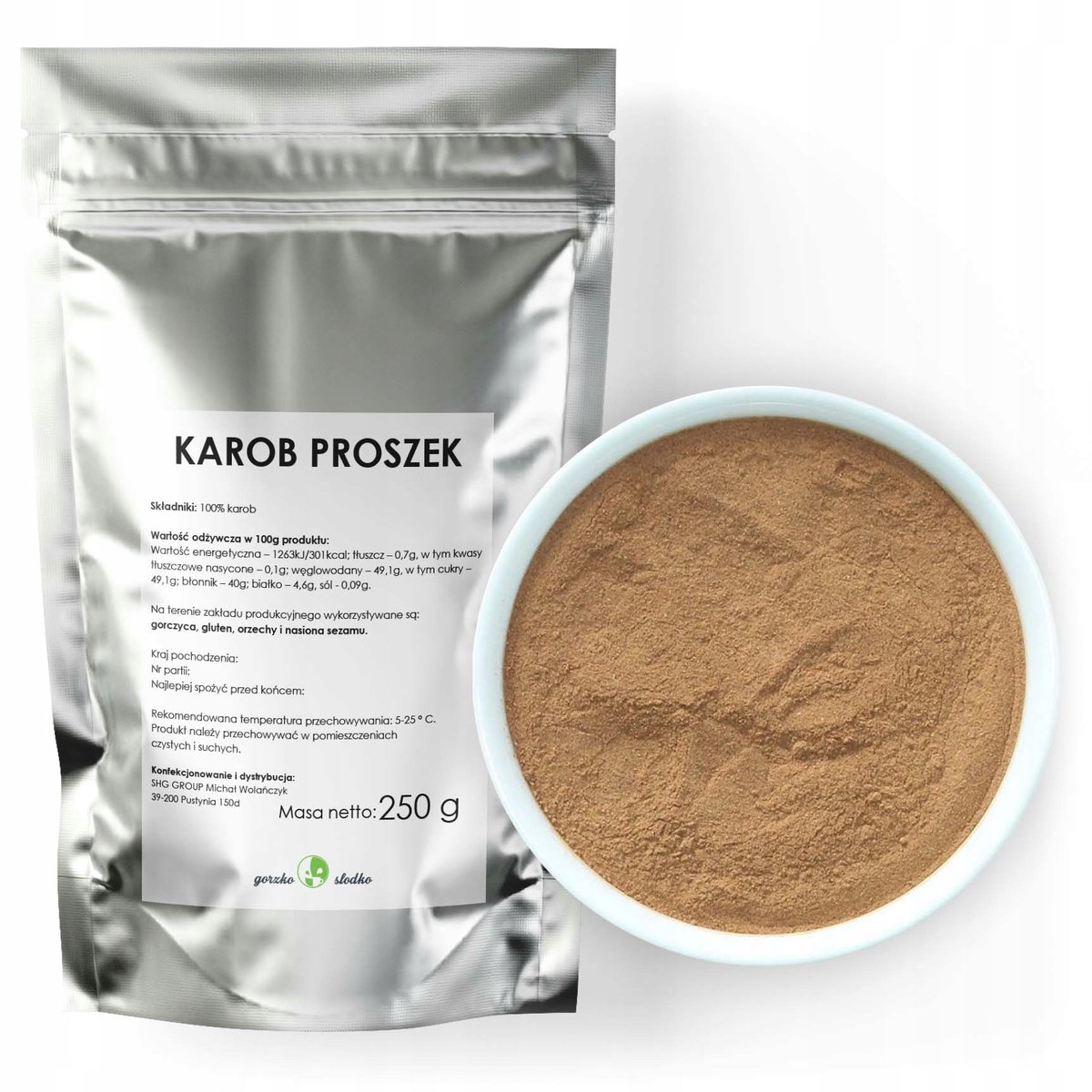 Karob W Proszku Zamiennik Kakao Karob Proszek 250G - gorzkoislodko ...