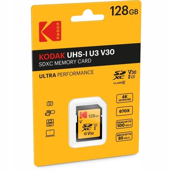 Karta Kodak Ultra Sd Xc Sdxc Uhs-i U3 V30 4k 670x 100mb/s / 128gb - Kodak | Sklep EMPIK.COM