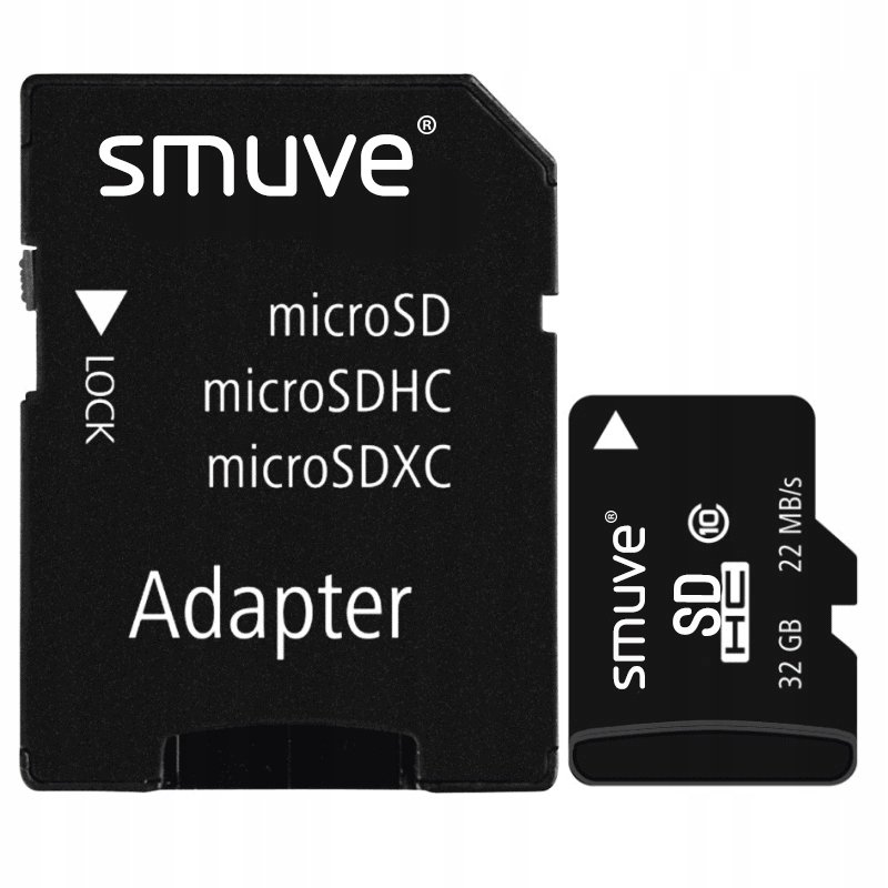Karta pamięci Micro SD Class 10 32GB Adapter SD SMUVE - SuperLed ...