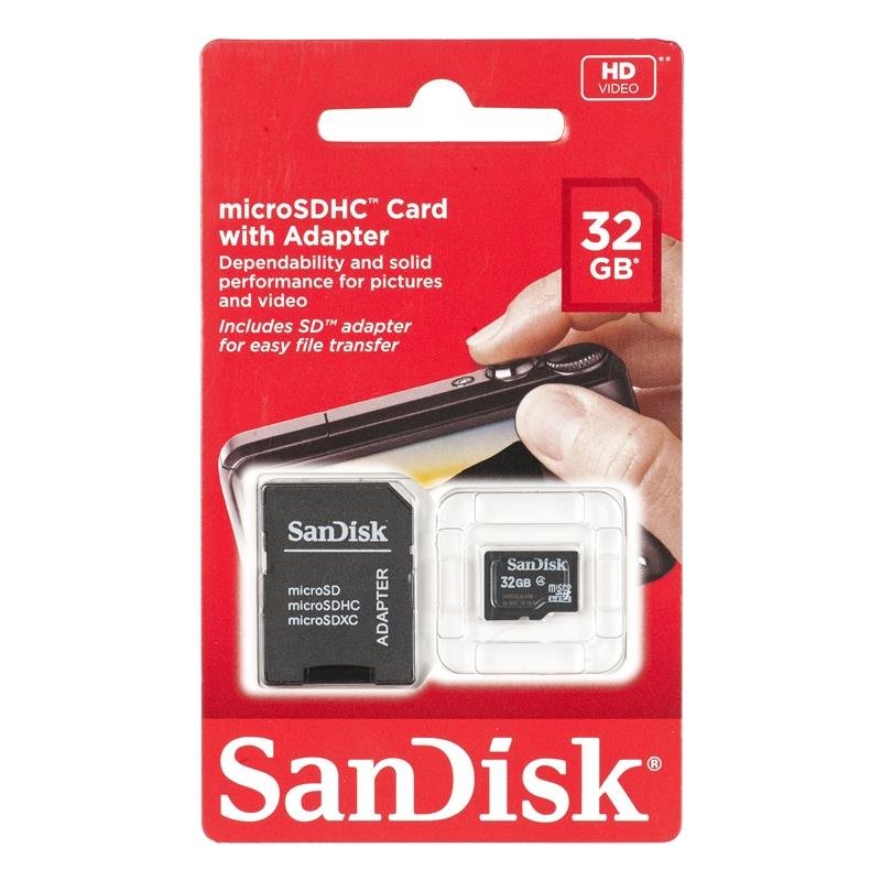 Karta pamięci SANDISK microSDHC, 32 GB, Photo + adapter - SanDisk ...