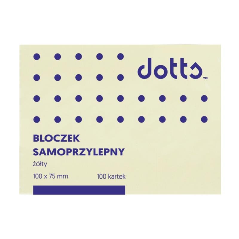 Karteczki samoprzylepne DOTTS 75x100mm 100k. - żółte - Dotts | Sklep ...