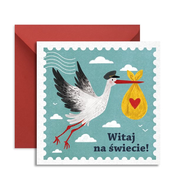 Kartka Bocian - Love Poland Design | Sklep EMPIK.COM