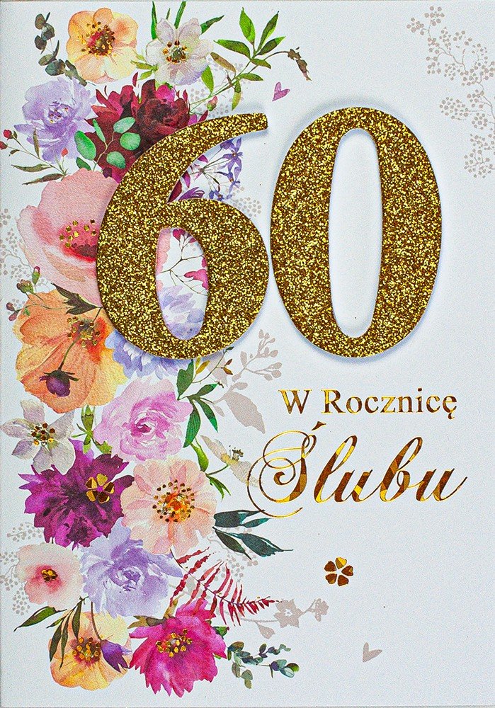 Kartka na 60 rocznicę ślubu Diamentową M879 - Maja | Sklep EMPIK.COM