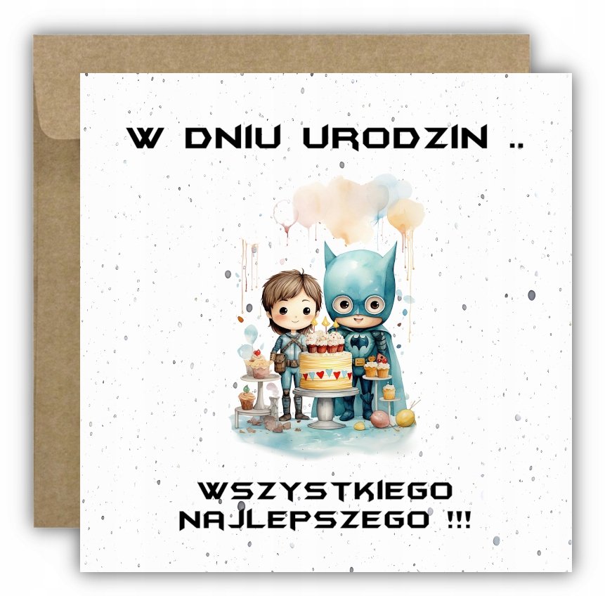 Kartka na urodziny dla dzieci Batman tort - Inna marka | Przyjęcia i ...